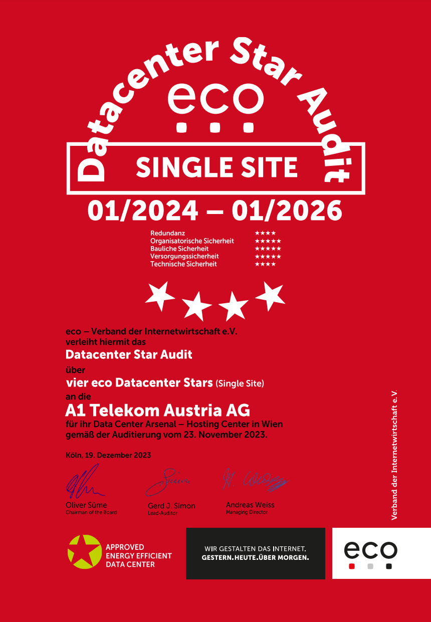 Arsenal Hosting-Center – A1 Telekom Austria AG - eco